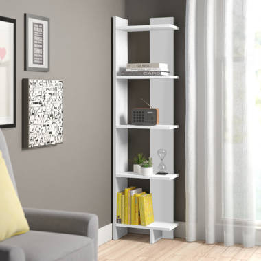 Zipcode Design Bensonhurst Corner Bookcase Unique Design Modern Style Reviews Wayfair